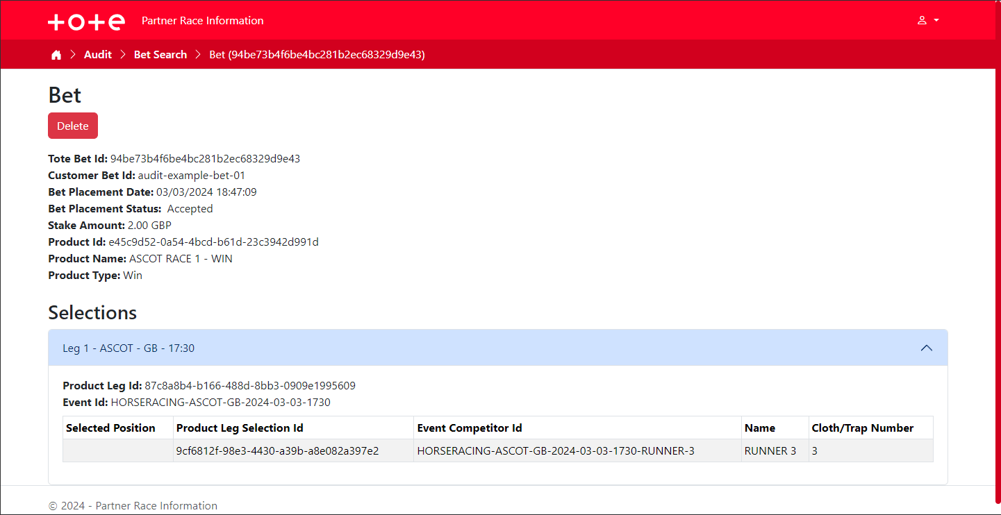 Audit Testing - Partner Documentation