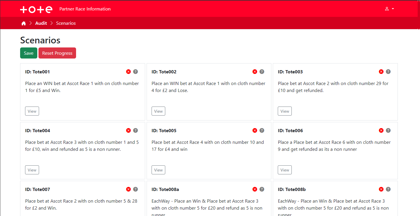 Audit Testing - Partner Documentation