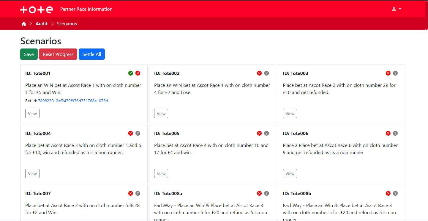 Audit Testing - Partner Documentation